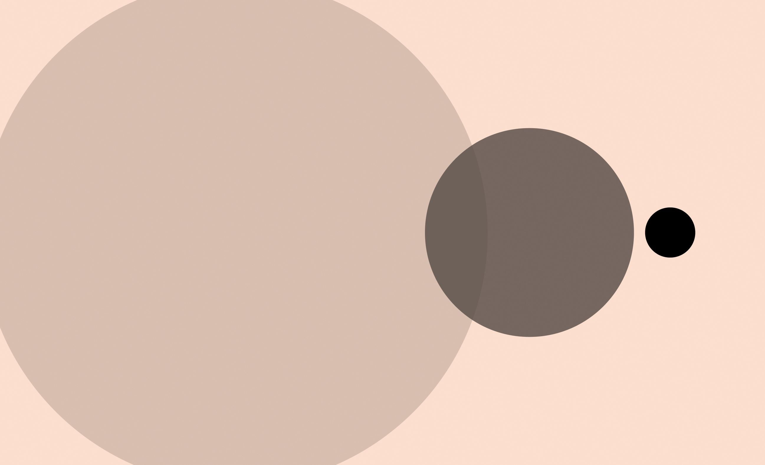Three circles decreasing in size on a pink background – Favoree